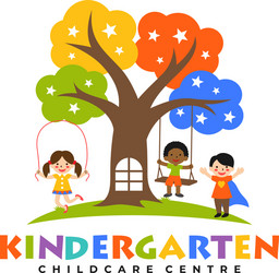Kindergarten logo Royalty Free Vector Image - VectorStock