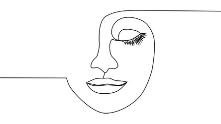 Single Line Drawing Face Vector Images (over 4,800)