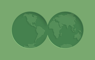 World environment day paper cut concept Royalty Free Vector