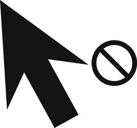 Cursor stop element icon simple black style Vector Image
