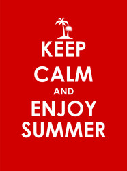 Keep calm its summer time handwritten lettering Vector Image
