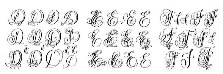 Script Letter E