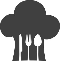 Crossed fork and spoon - restaurant symbol Vector Image