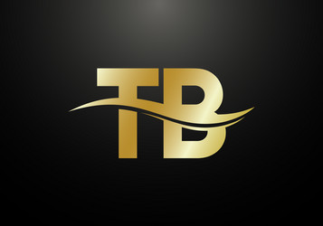 Initial monogram letter t b logo design template Vector Image