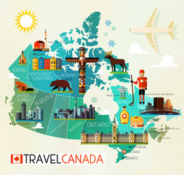 Canada travel collection Royalty Free Vector Image