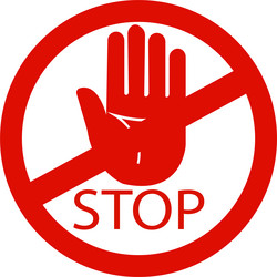 Stop sign traffic symbol rules and Royalty Free Vector Image