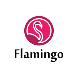 Iconic flamingo logo designs concept flamingo Vector Image