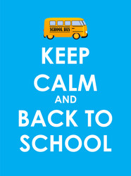 Keep calm and back to school Royalty Free Vector Image