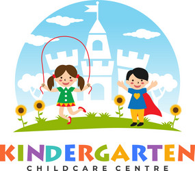 Kindergarten logo Royalty Free Vector Image - VectorStock