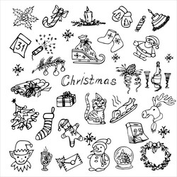 New years set Royalty Free Vector Image - VectorStock