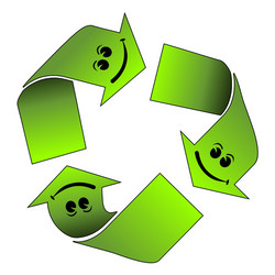 Multicolor recycling logo icon Royalty Free Vector Image
