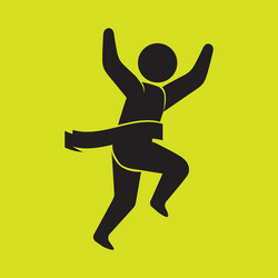 Runner avatar design Royalty Free Vector Image