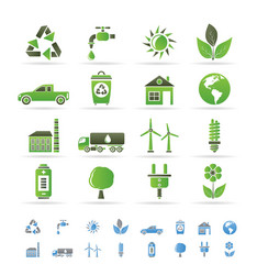 Environment and eco related symbols Royalty Free Vector