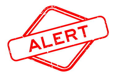 Grunge black alert word rubber seal stamp Vector Image