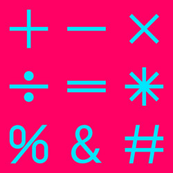 Basic mathematical symbols Royalty Free Vector Image