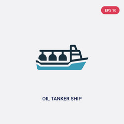 Two color tanker ship icon from nautical concept Vector Image