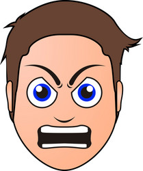 Angry man avatar Royalty Free Vector Image - VectorStock