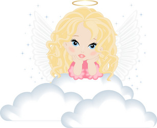 Cartoon cute angel ant sweet rabbits Royalty Free Vector