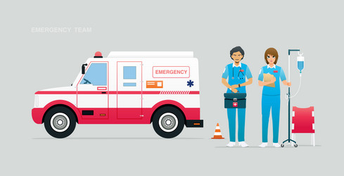 Emergency medical team Royalty Free Vector Image