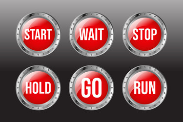 3d realistic start button engine start button Vector Image