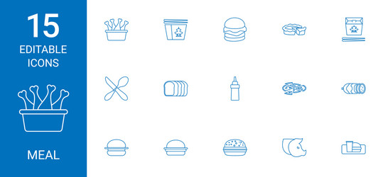 Meal icons Royalty Free Vector Image - VectorStock