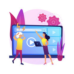 Digital classroom abstract concept Royalty Free Vector Image