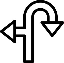 Two way directions Royalty Free Vector Image - VectorStock