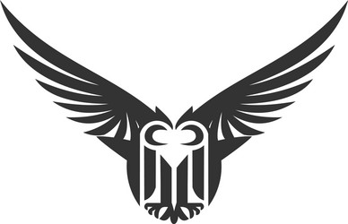 Wing with a warrior logo template Royalty Free Vector Image