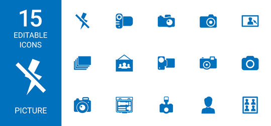 22 picture icons Royalty Free Vector Image - VectorStock
