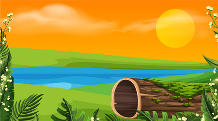 A beautiful nature landscape Royalty Free Vector Image