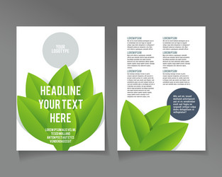 A4 book layout design template Royalty Free Vector Image