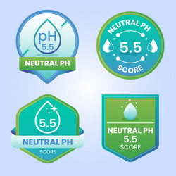 Gradient neutral ph labels Royalty Free Vector Image