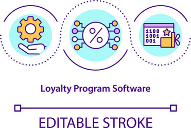 Personalized loyalty program concept icon Vector Image