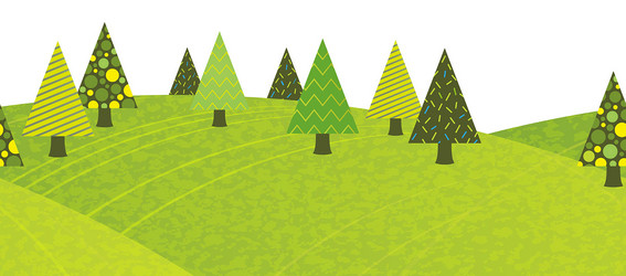 Seamless forest in spring and autumn Royalty Free Vector
