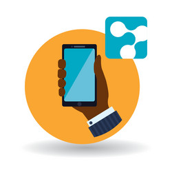 Smartphone design app icon white background Vector Image