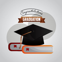 Congratulations graduation card Royalty Free Vector Image