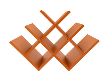 Wooden rack storage stand Royalty Free Vector Image