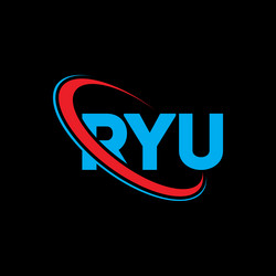 Ryu triangle letter logo design Royalty Free Vector Image