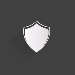 Shield gold red icon shape emblem Royalty Free Vector Image