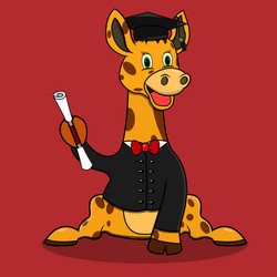 Giraffe Graduate Vector Images (over 130)