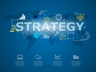 Info graphics goals business strategy analysis Vector Image