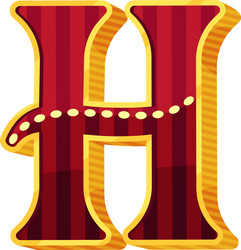 Letter l in circus style Royalty Free Vector Image