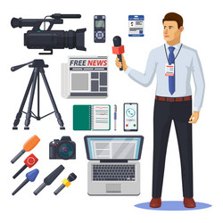 Tv news show Royalty Free Vector Image - VectorStock