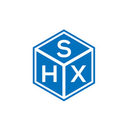 Shx letter logo design on black background Vector Image