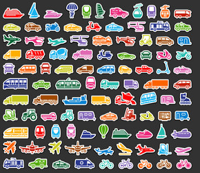 Marine transport stickers Royalty Free Vector Image