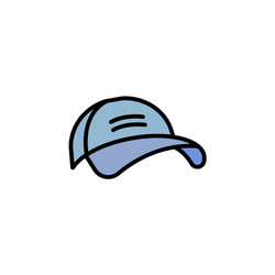 Baseball cap linear icon line thin Royalty Free Vector Image