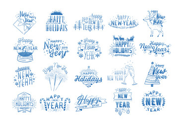 Happy New Year Cursive Vector Images (over 670)