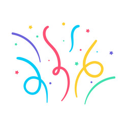Confetti colorful rolls of paper Royalty Free Vector Image
