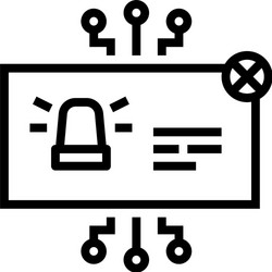 Warning visit to dangerous site neon glow icon Vector Image