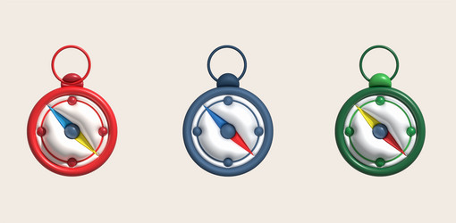 Collection Compass Toolnavigation Devicecompass Vector Image